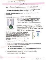 Determining A Spring Constant Lab Pdf Scanned By CamScanner Scanned By CamScanner Scanned By