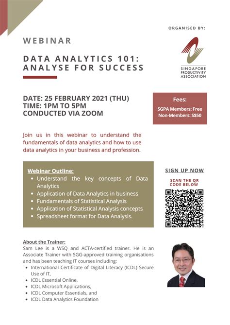 Webinar Data Analytics Singapore Productivity Association