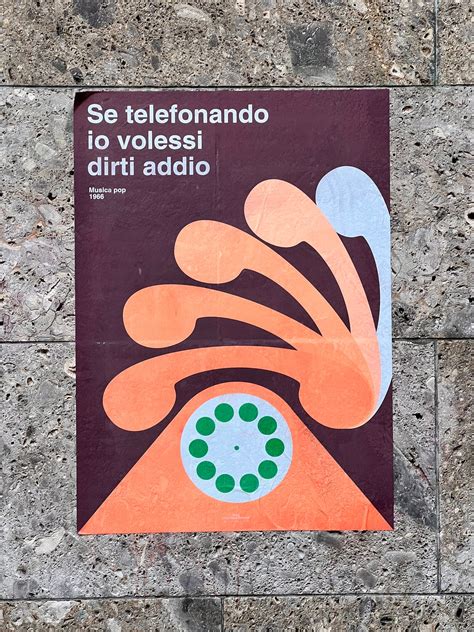 Poster Se Telefonando Mina Ciao Discoteca Italiana