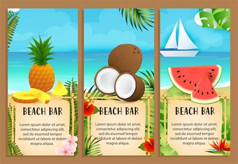 Набор надписей Beach Bar коктейли и племенная маска Бесплатно векторы