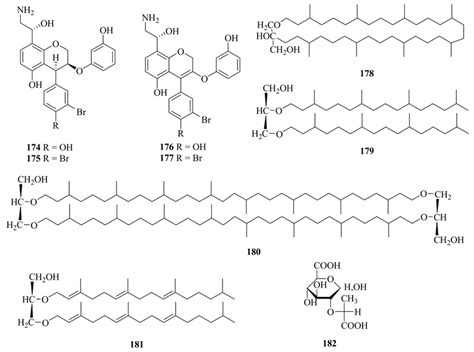 The Chemical Structures Of Compounds 174 182 3 3 5 Methanococcus