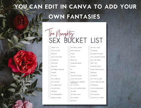 Sex Bucket List Sex Challenge Printable Sex Game Etsy