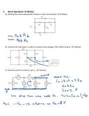 Midterm1 Solution 1 Pdf 1 Short Questions 3 Marks A Identify The