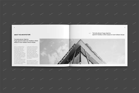Architecture Portfolio Brochure Template Landscape Print Templates