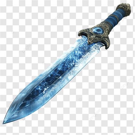 Sharp Blue Bladed Ceremonial Dagger Symbolizing Ancient Craftsmanship