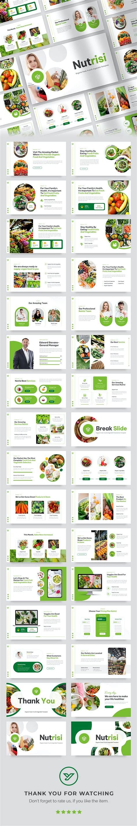 Nutrisi Organic Food Fruit And Vegetable Powerpoint Template Organic