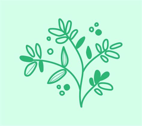 흰색 배경에 고립 된 나뭇잎 아이콘 벡터 세트 나무의 녹색 잎의 다양한 모양 프리미엄 벡터