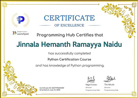 Hemanth Jinnala On Linkedin Python Certification Technicalhubio
