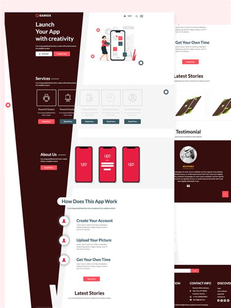 Mobile App Website HTML Templates Free
