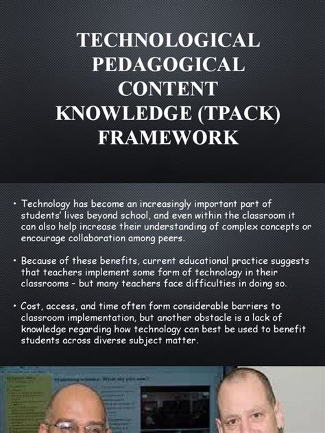 3 3 Technological Pedagogical Content Knowledge Tpack Framework Pdf Educational Technology