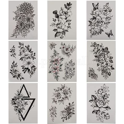 Wholesale 9pcs 9 Style Waterproof Cool Sexy Body Art Removable