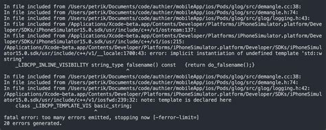 Cant Run App In React Native On Ios Simulator Glog Errors R