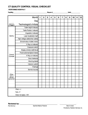 Quality Checklist Template Excel