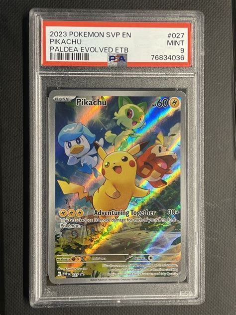 Mavin 2023 Pokemon Psa 9 Pikachu Black Star Promo Svp En 027 Paldea
