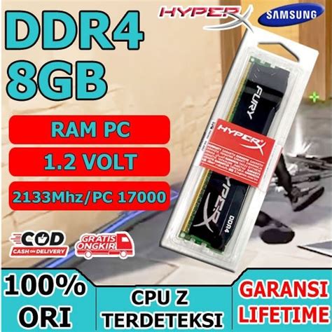 Jual Memory Ram Pc Komputer Gaming Ddr4 8gb Hyper X Fury Ram Gaming