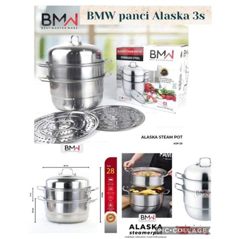 Jual Panci Susun Stainless Alaska Steampot T BMW Shopee Indonesia