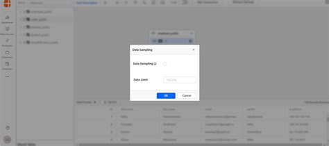 connecting bold bi application to data sampling feature