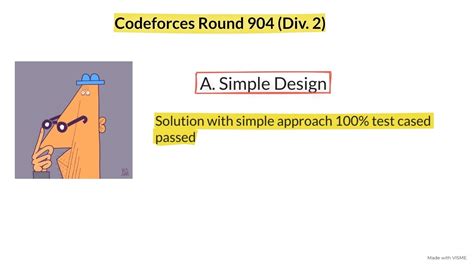 A Simple Design Codeforces Round 904 Div 2 Codeforcessolutions Coder Solution Youtube