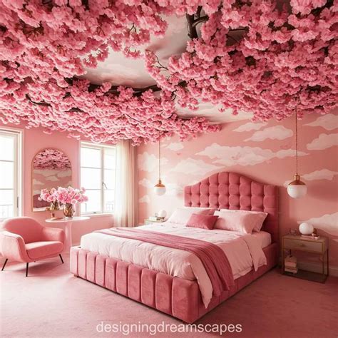 Dreamy Cherry Blossom Themed Bed Bring The Beauty Of Spring Into Your Bedroom