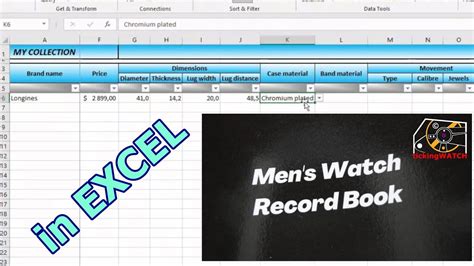 Watch Collector Logbook As PAPERBACK And Made IN EXCEL With A Multi