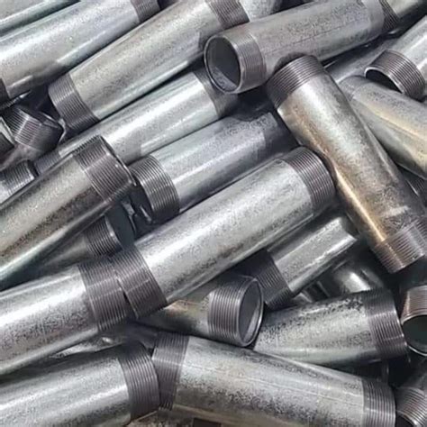 Black Carbon Steel Seamless Welding Male Thread Pipe Nipples Barrel