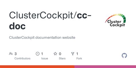 github clustercockpit cc doc clustercockpit documentation website