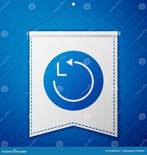 Blue Radius Icon Isolated On Blue Background White Pennant Template