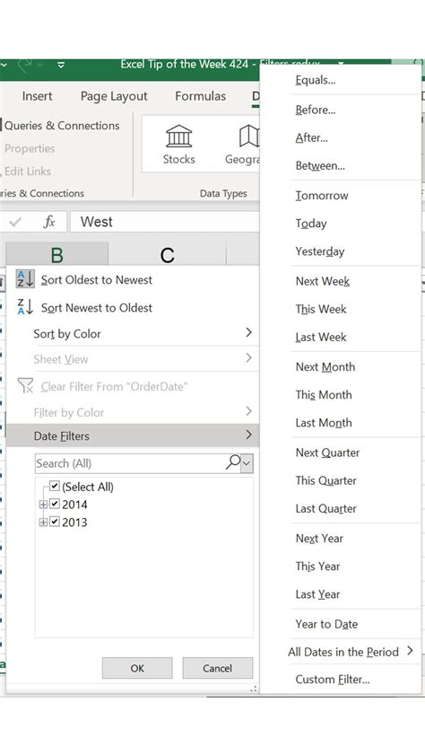 Excel Tip Of The Week 424 Filters Redux Icaew