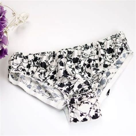 Womens 100 Silk Panties Floral Knickers Bikinis Underwear Briefs