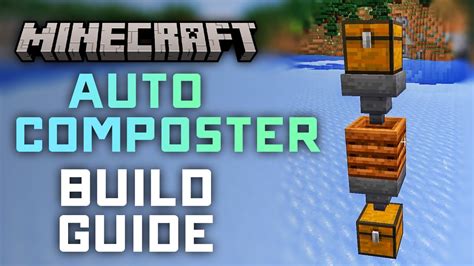 How To Create A Simple Easy Automatic Composter In Minecraft Java YouTube