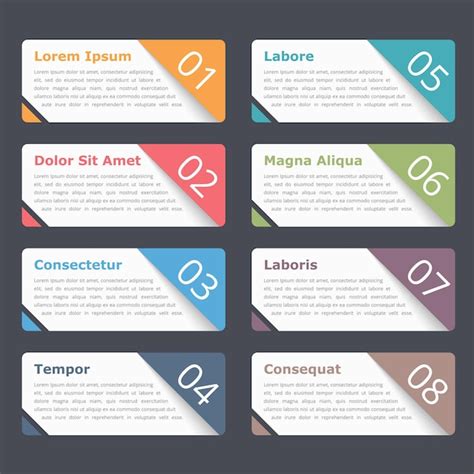 premium vector infographic elements with numbers and text