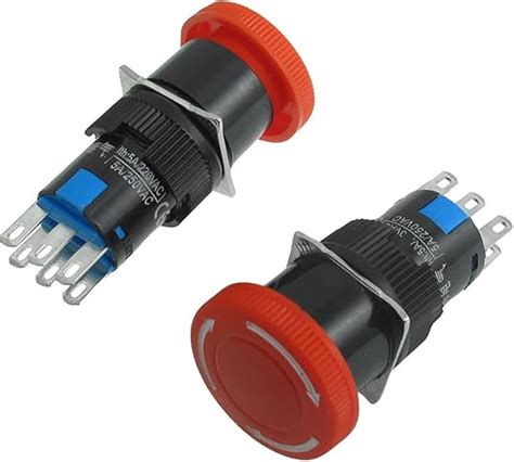 Amazon Com Aexit AC V Control Electrical A Pin NO NC Mushroom