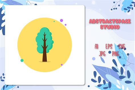 Tree Vector Icons Graphic By Abstractspacestudio Creative Fabrica