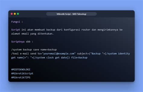 Mikrotik Script 👉 Gtmdjmjn Adi Nata