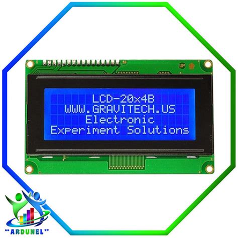 lcd 16x2 1602a fondo azul con i2c alta calidad