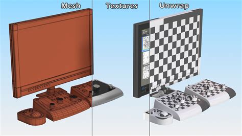 제어판이 있는 전자현미경 모니터 3d 모델 59 3ds Blend C4d Fbx Max Ma Lxo Obj