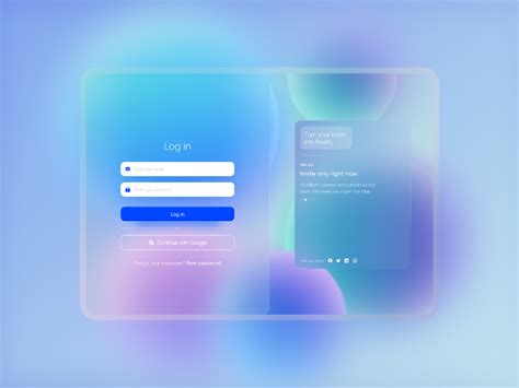 Glassmorphism Login Figma