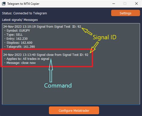 C How To Update Signals With Replies Signal Commands Telegram To