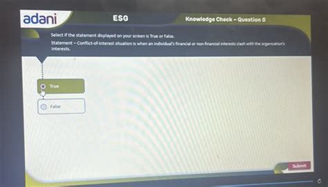 Adani Esc Knowledge Check Quostion Select Studyx