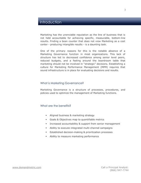 Measuring Marketing Governance Maturity Pdf