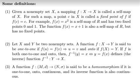 Solved Some Definitions 1 Given A Nonempty Set X A