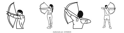 Set Archery Concept Illustration Vector Stock Vector Royalty Free 2174440131 Shutterstock