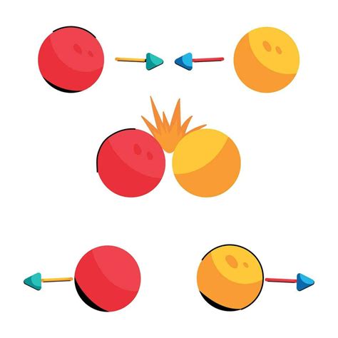 trendy elastic collision 25438408 vector art at vecteezy