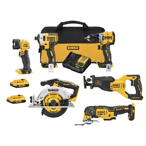 DEWALT V MAX XR Brushless Cordless Piece Tool Kit With Two AH Batteries DCK D RONA