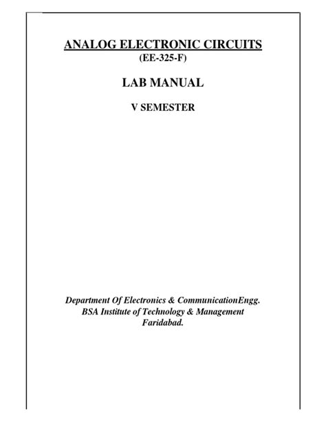 Aec Manual Pdf Pdf Operational Amplifier Amplifier