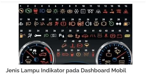 Tanda Tanda Lampu Indikator Pada Layar Dashboard Mobil