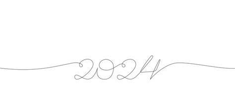 2024 Line Bubble Typography Background Royalty Free Vector
