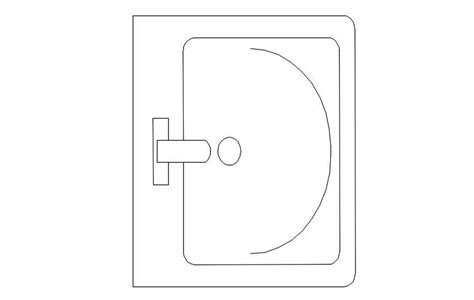 Washbasin Cad Block In Autocad 2d Dwg File Cad File
