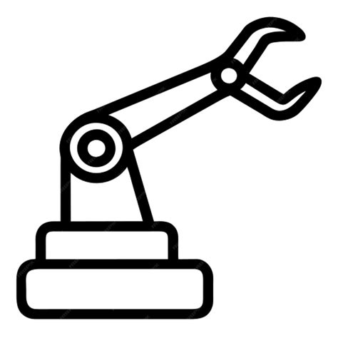 Premium Vector Robotic Arm Icon Icon Outline