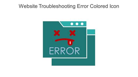 Website Troubleshooting Error Colored Icon In Powerpoint Pptx Png And